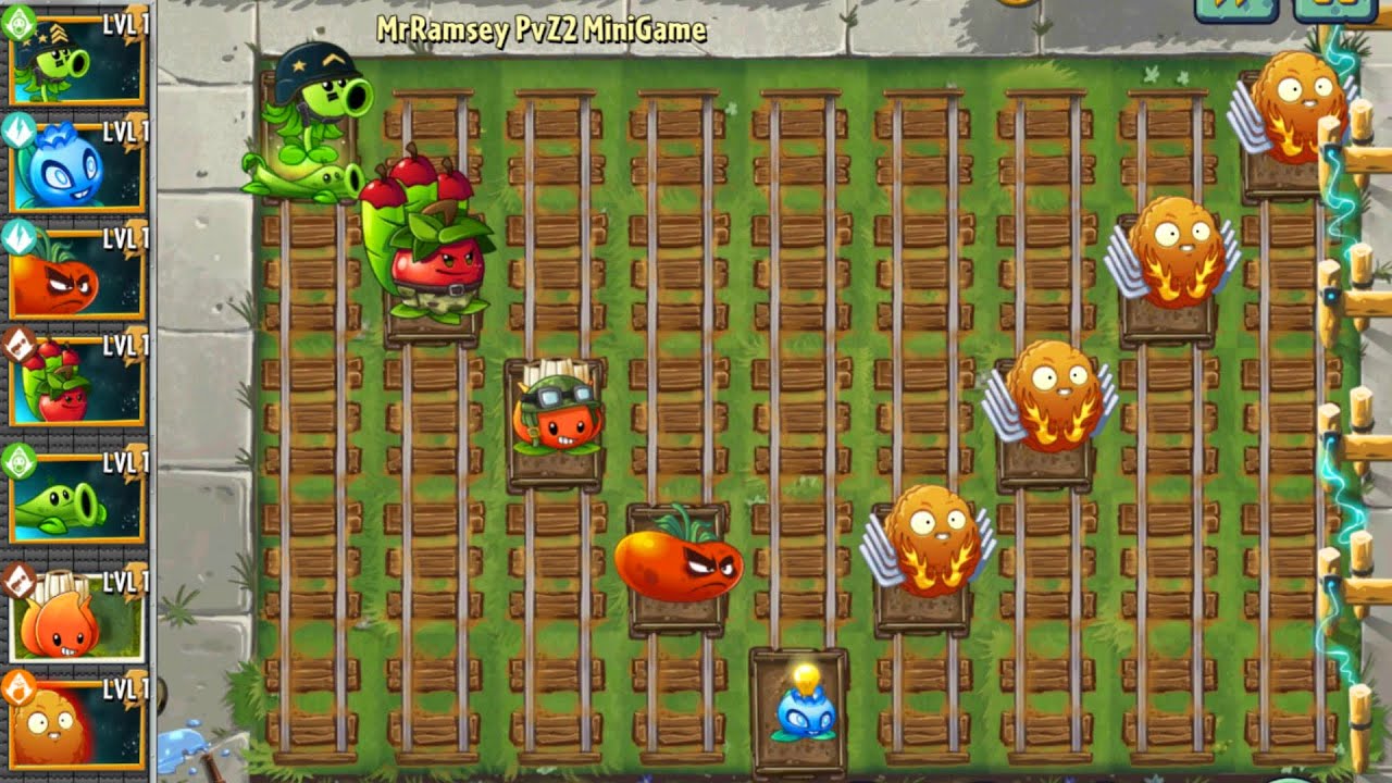 9 Railcarts vs Infinite Zombies – Ultimate PvZ2 Minigame - YouTube