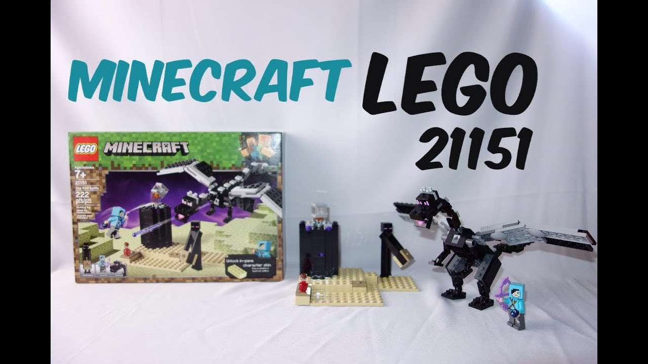 Lego Minecraft The End Battle set 21151 Enderman Dragon Slayer Ender ...