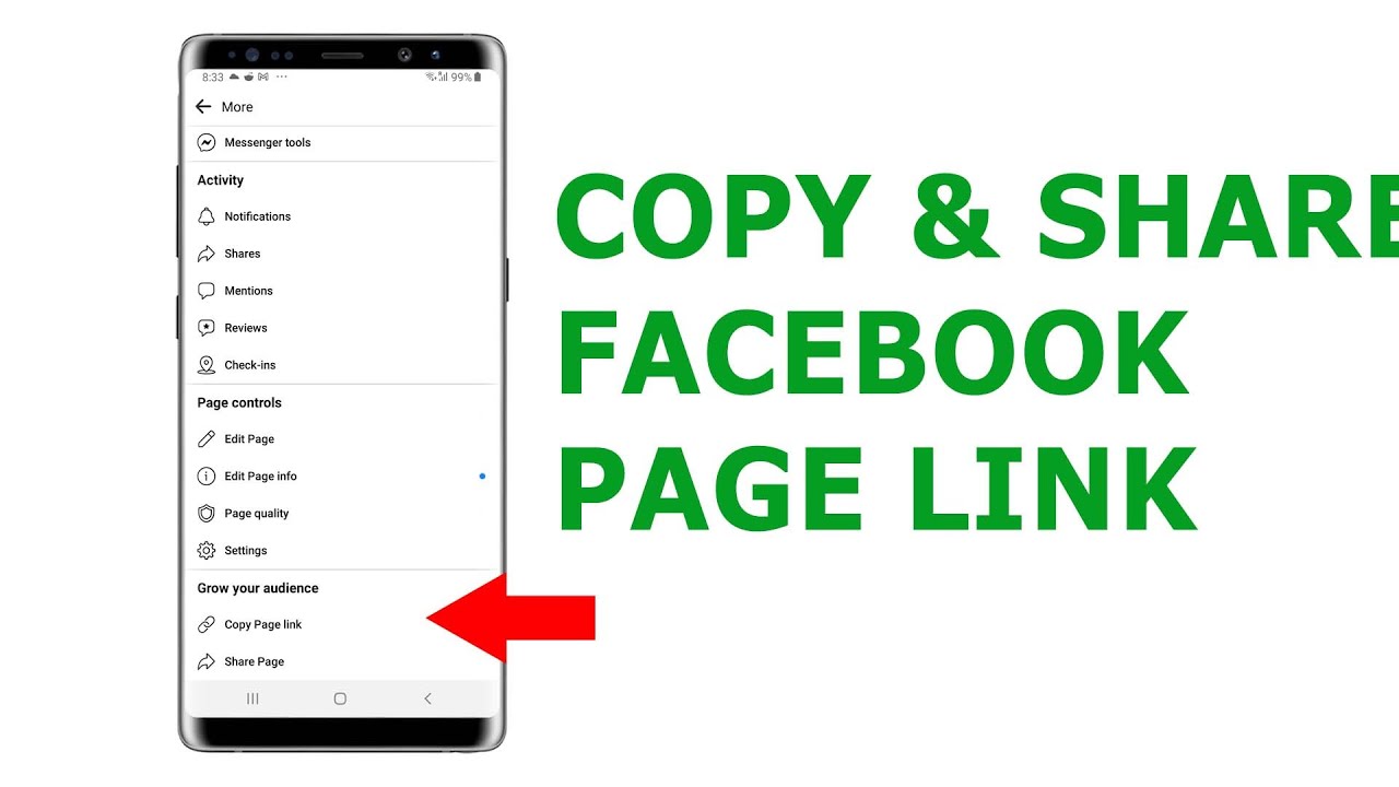 How to copy Facebook page link | How to share Facebook page link - YouTube