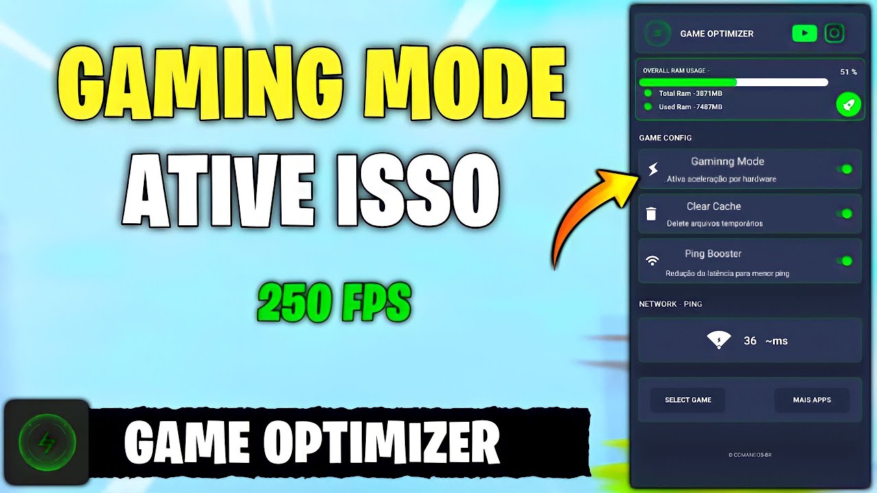 🚨 ATIVE A ACELERAÇÃO POR HARDWARE GAME OPTMIZER - GAME BOOSTER - YouTube