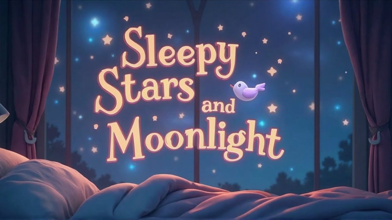 Sleepy Stars and Moonlight | Gentle Bedtime Lullaby for Kids | Sleep ...