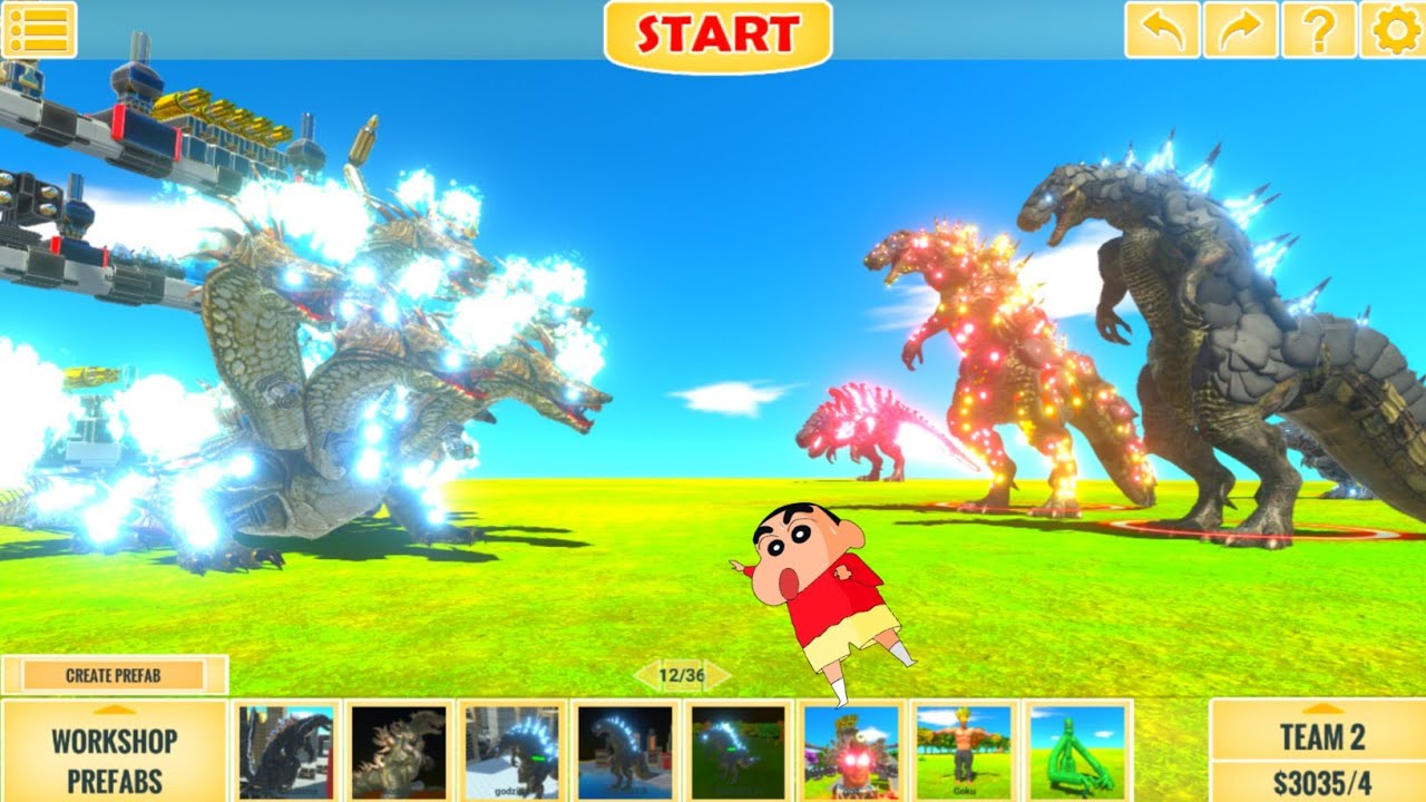 KING-HYDRA vs All GODZILLA in ARBS | Animal Revolt Battle Simulator ...