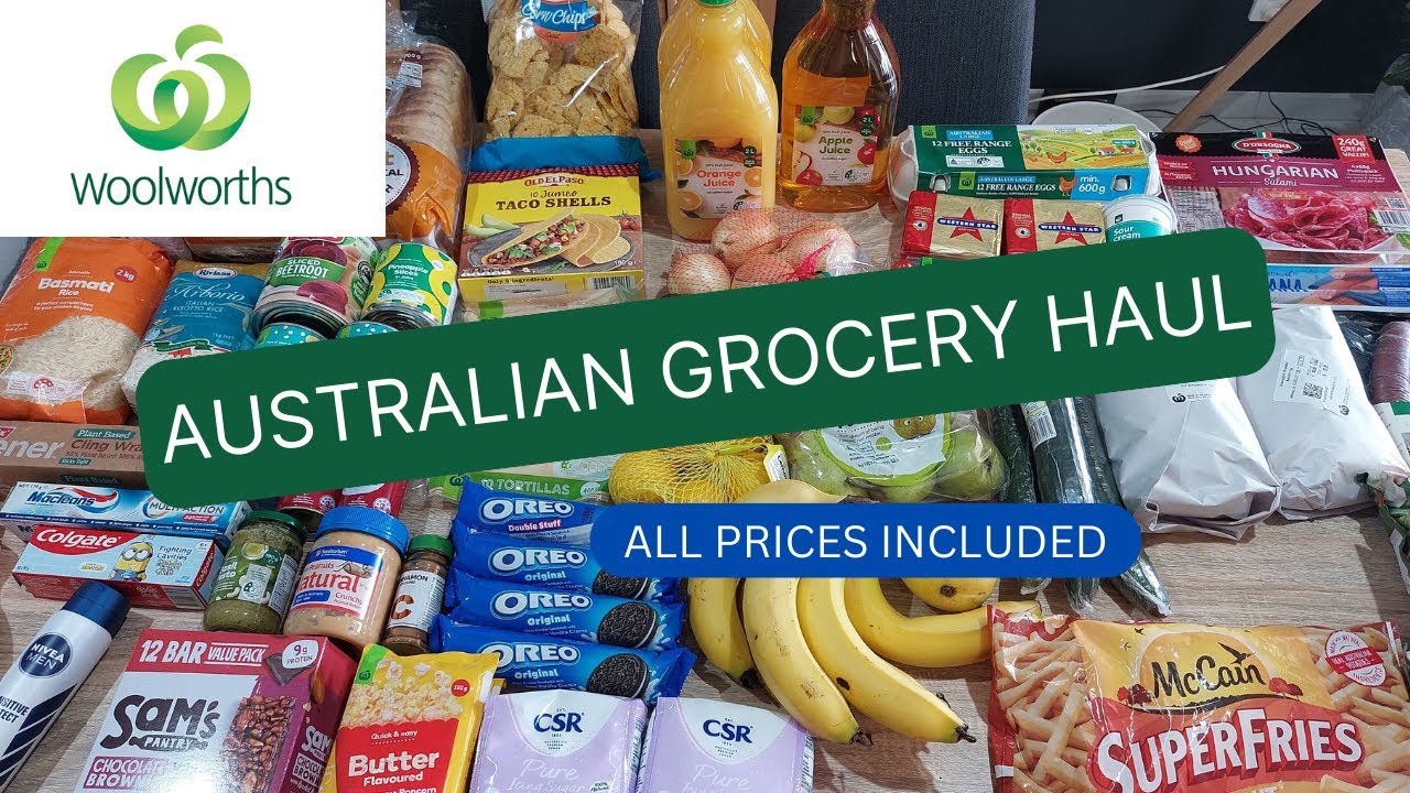 Australian Grocery Haul - Woolworths Australia - Full Prices - YouTube