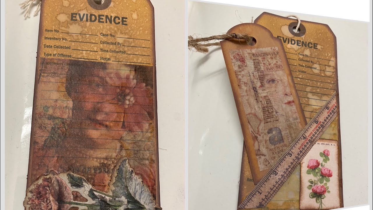 Embellishing A Distressed Tag | Crafting - YouTube