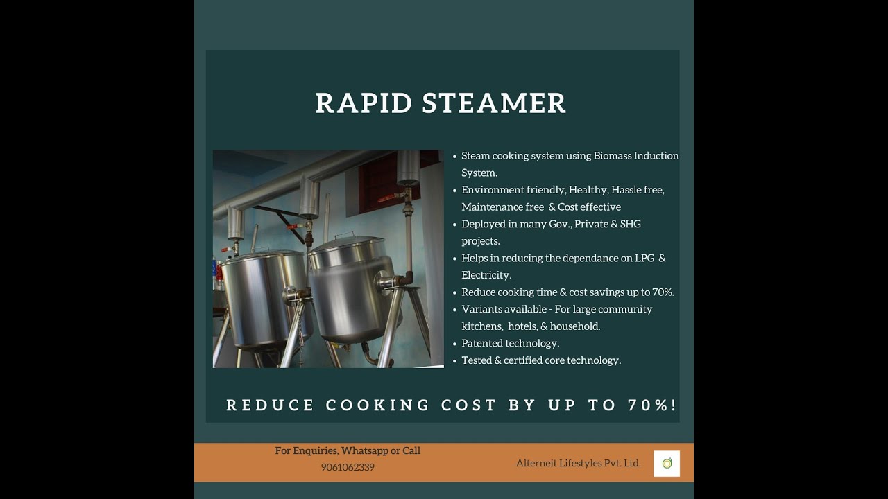 Rapid Steamer - Reduce Cooking Cost by Up to 70% !!! - YouTube