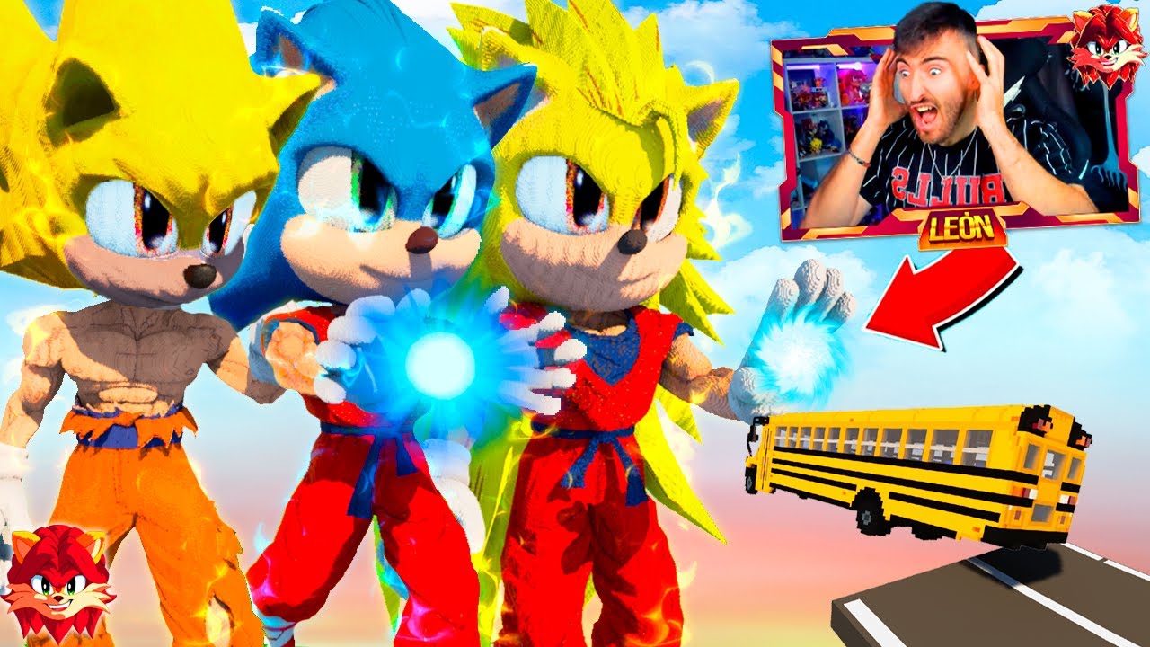 COCHES vs GOKU SONIC LA PELICULA *MUY EPICO* 💥😱 | TEARDOWN LEON PICARON ...
