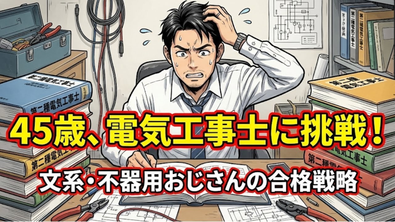 【奮闘記#024】リノベ代2000万への抵抗。45歳IT部長、電気工事士に挑む（皮算用100万円×ゆっくり解説） - YouTube
