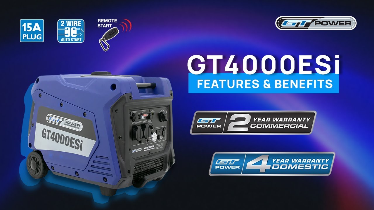 GT Power GT4000ESi Inverter Generator Features and Benefits - YouTube