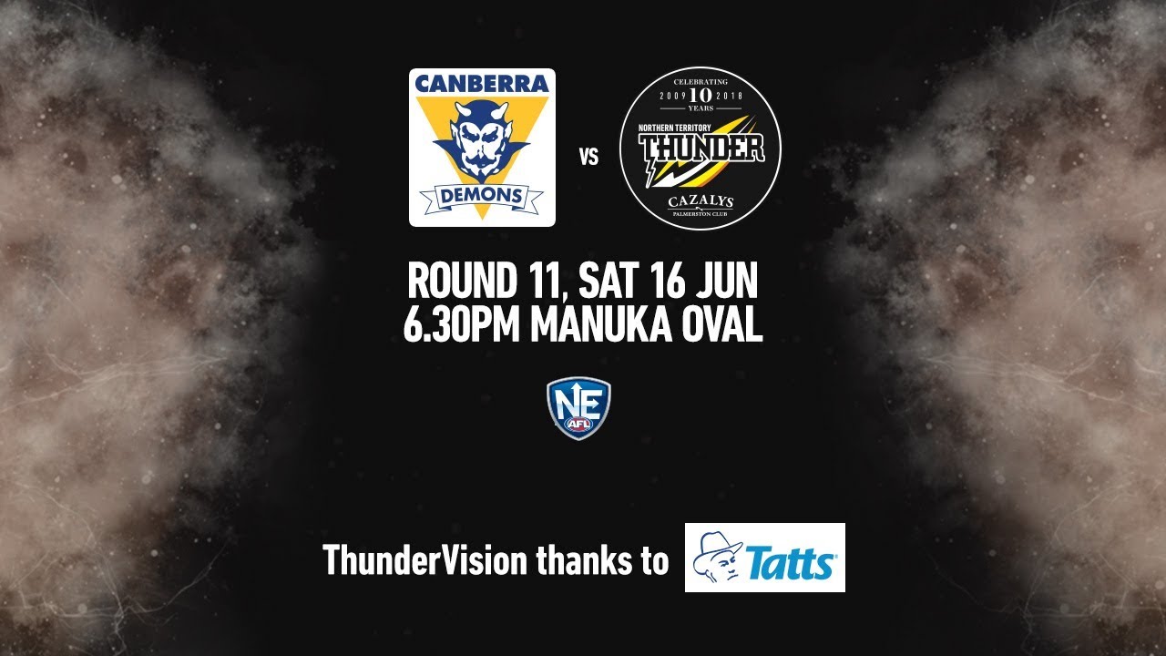 2018 NEAFL Round 11 - Canberra Demons vs NT Thunder - YouTube