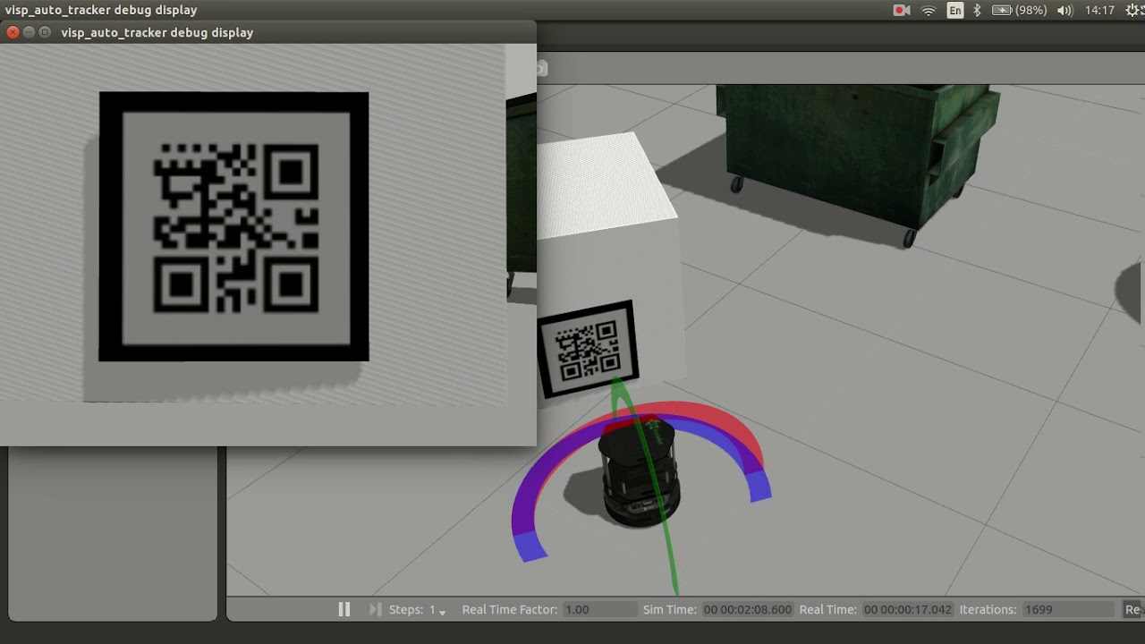 Simulation Of Position Based Visual Servoing Using Turtlebot Youtube