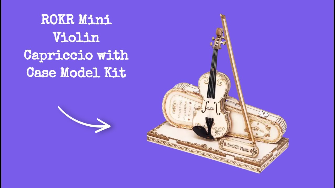 ROKR Mini Violin Capriccio with Case Model Kit - YouTube