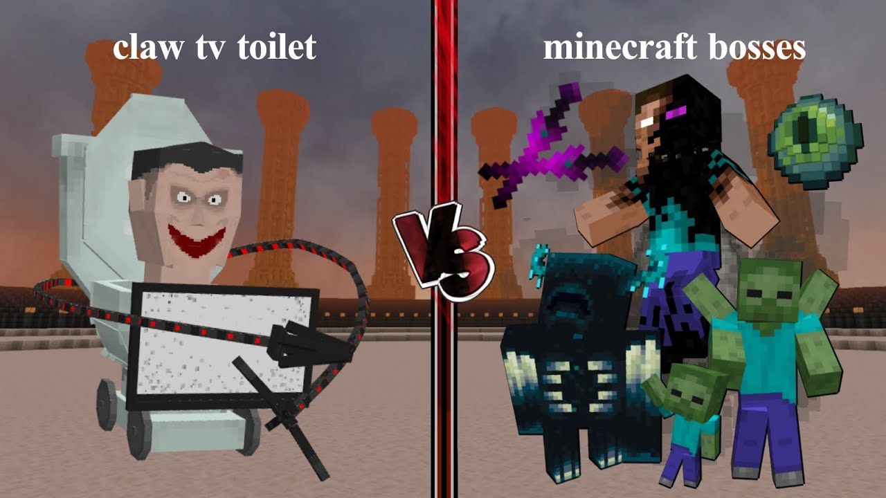 Scary Claw Toilet VS Minecraft - Skibidi Toilet vs Minecraft ...