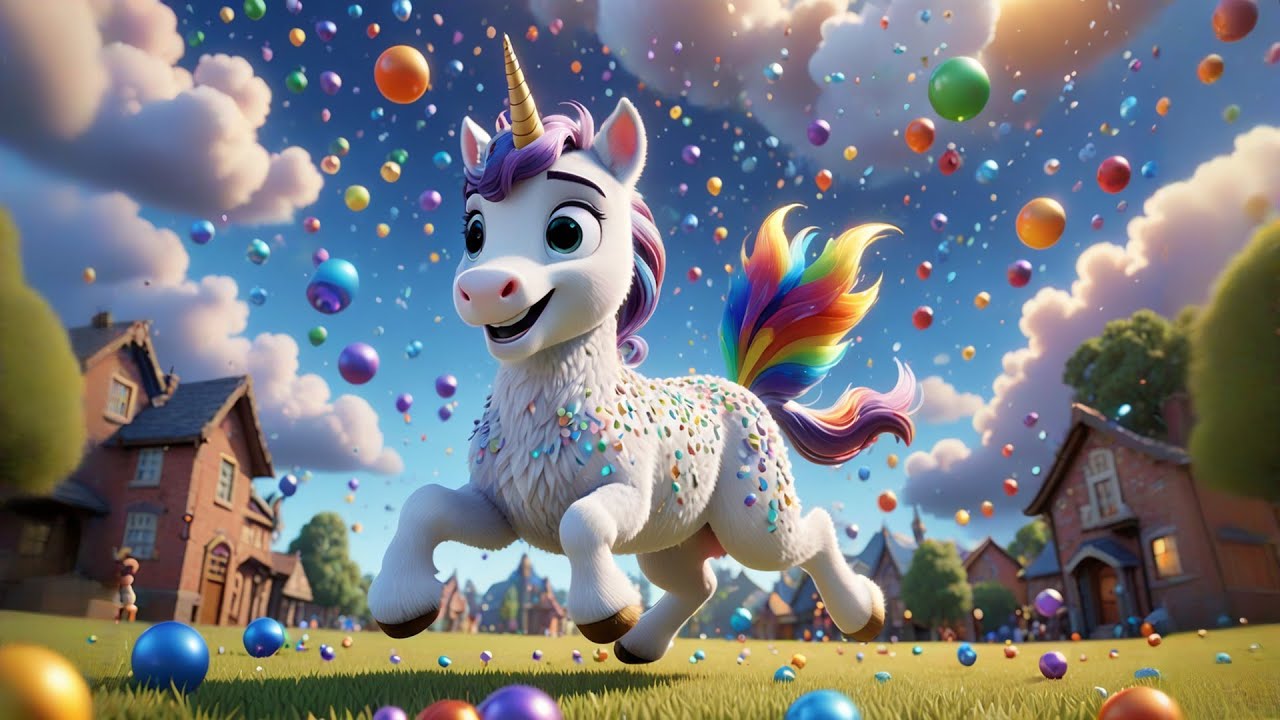 Three Baby Unicorns Dance in the Sky | Dance Song for Kids | Nursery ...