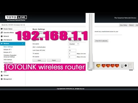 192.168.1.1 | Setup TOTOLINK wireless router | NETVN