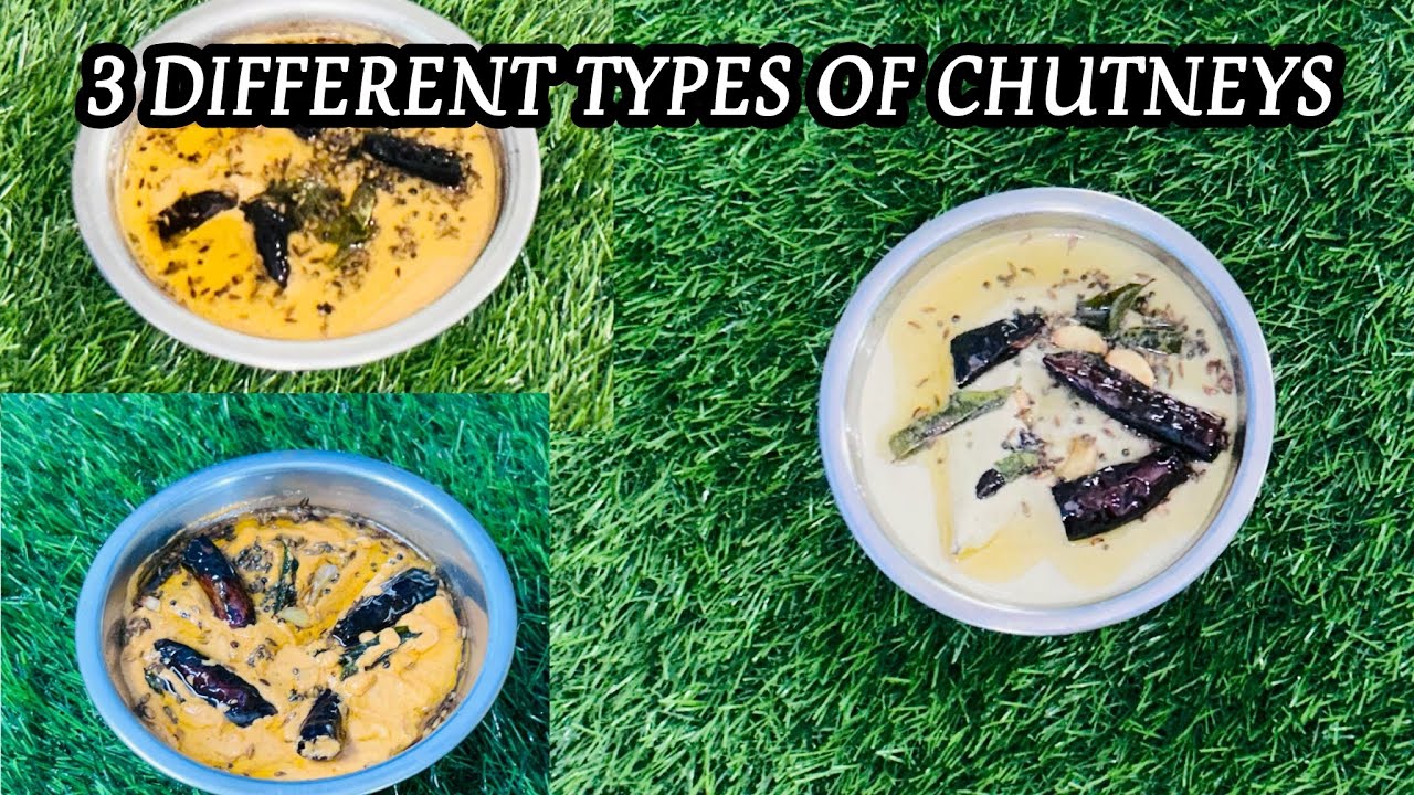 3 DIFFERENT TYPES OF CHUTNEYS | EASY AND FAST MUST TRY THE DELICIOUS ...