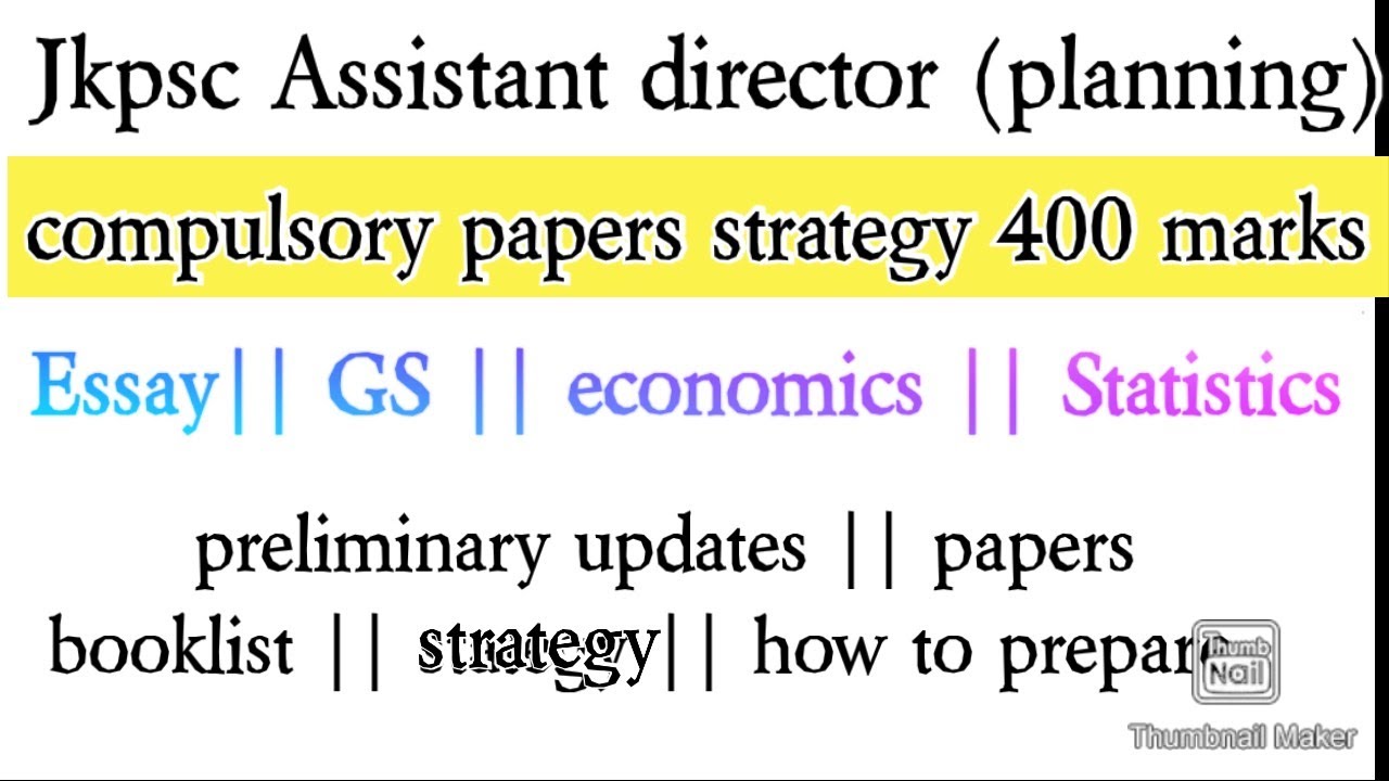 jkpsc assistant director || how to prepare || minimum resources ...