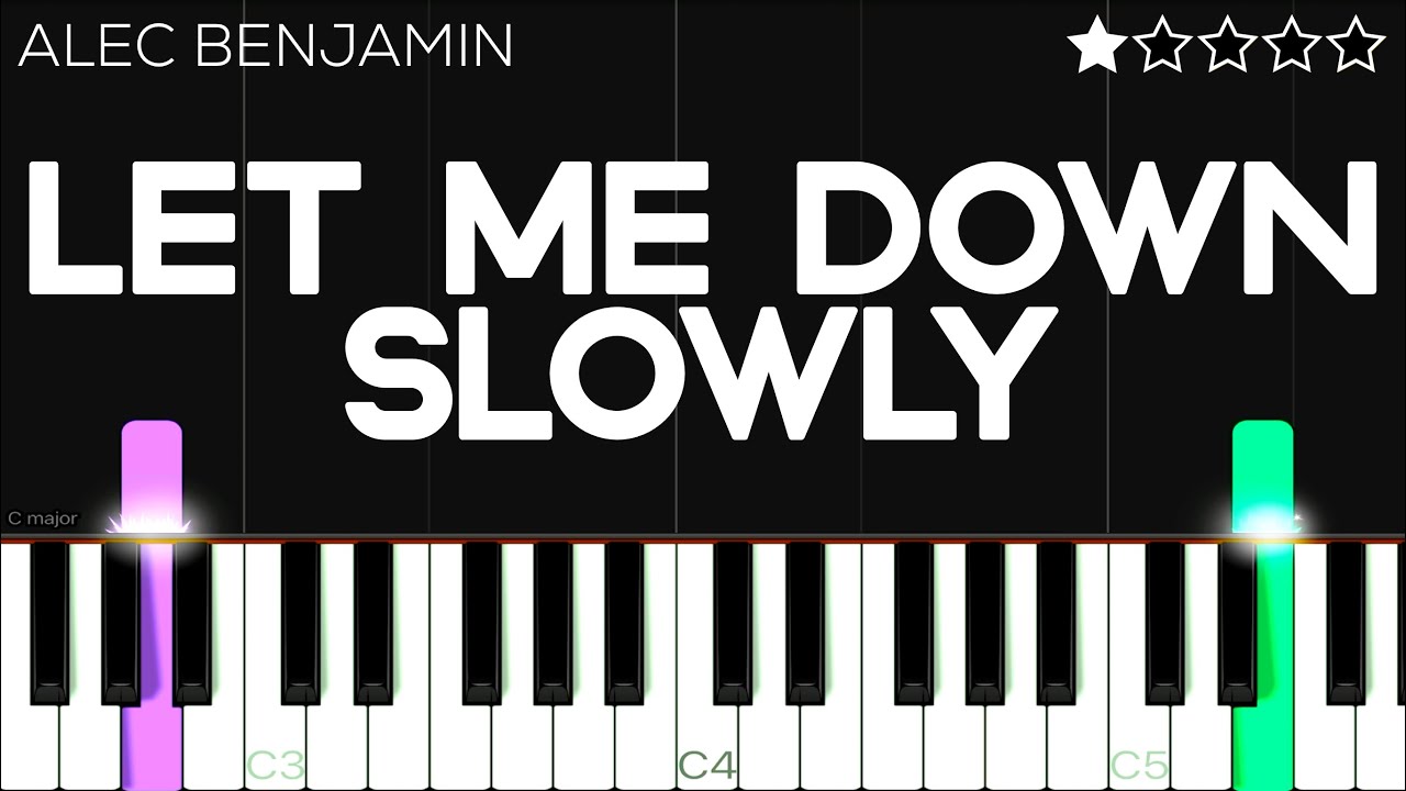 Alec Benjamin - Let Me Down Slowly | EASY Piano Tutorial - YouTube