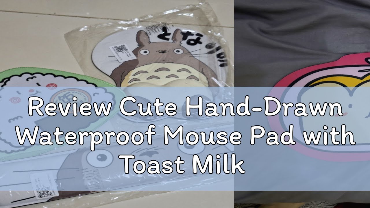 Review Cute Hand-Drawn Waterproof Mouse Pad with Toast Milk Tea Rice ...