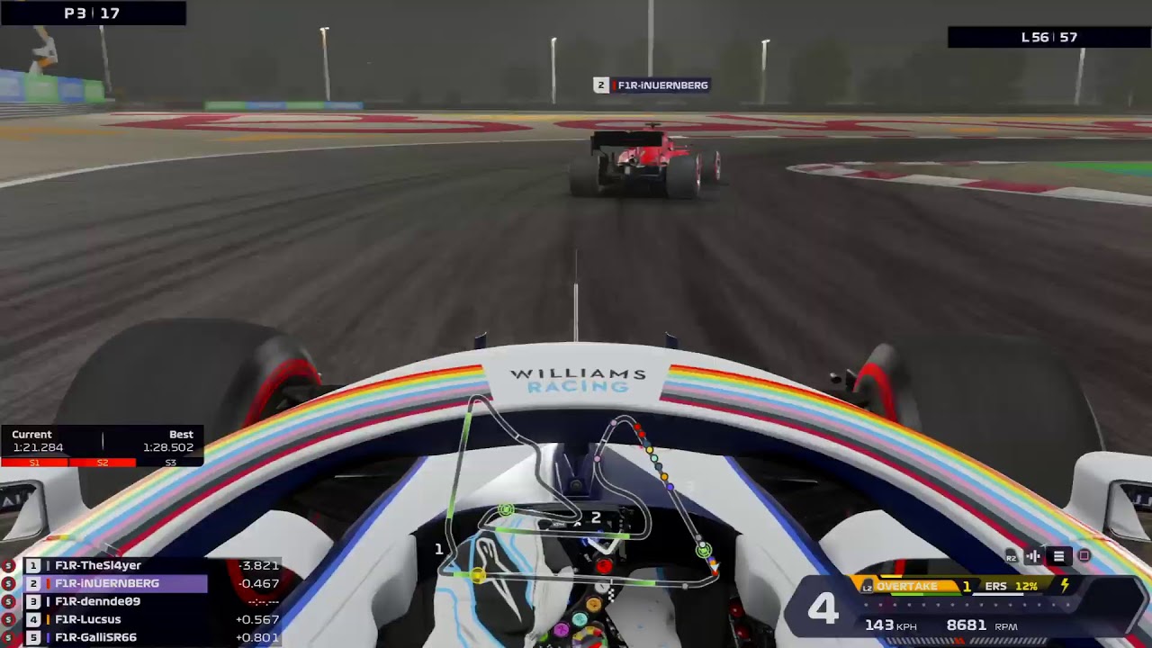 F1R sim 1 rennen 2 bahrain - YouTube
