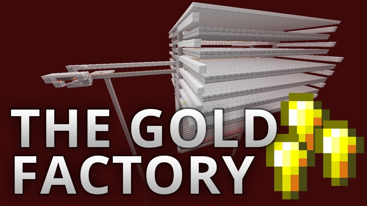 The Gold Factory (5100 nugget/h) -- Minecraft 1.7 & 1.8 - YouTube