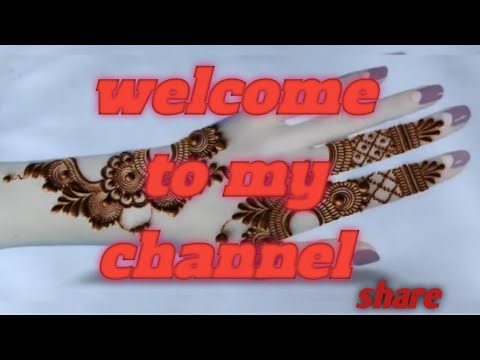 mehendi design back hand very easy design||2024ki wedding design ...