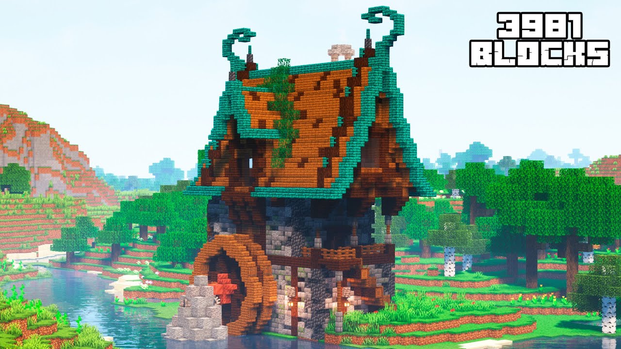 Big Water Mill Minecraft | Timelapse Minecraft 1.19 | 3981 Blocks - YouTube
