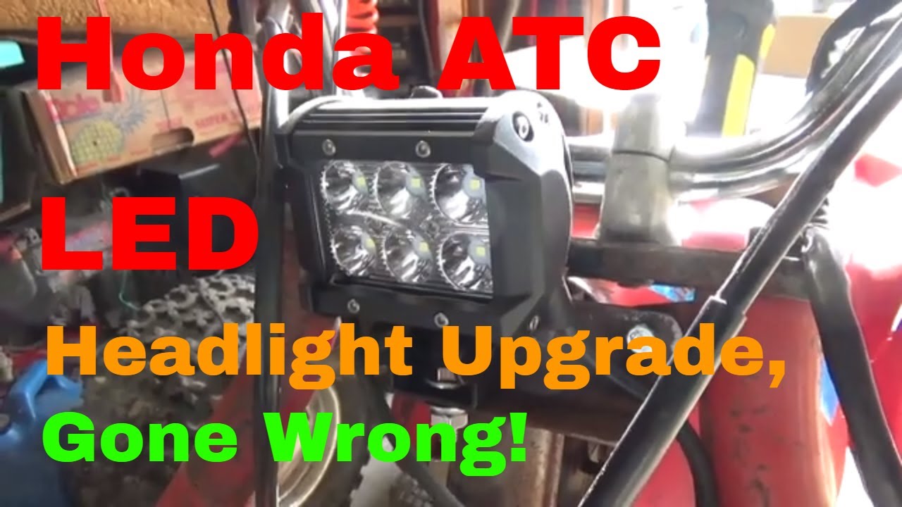 1985 Honda ATC 200S Smoked a LED Headlight, Not Surprised! - YouTube
