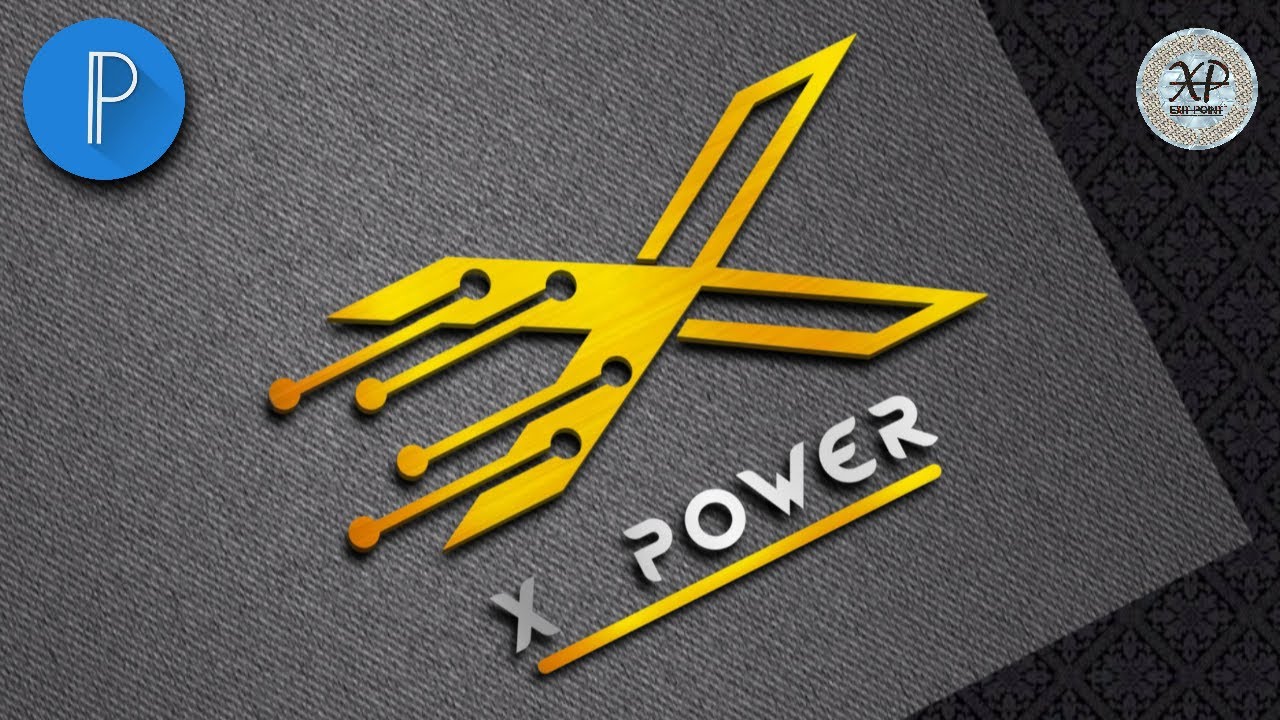 How To Make X Power Logo on Pixellab || X power Logo || EXIT POINT PRO ...
