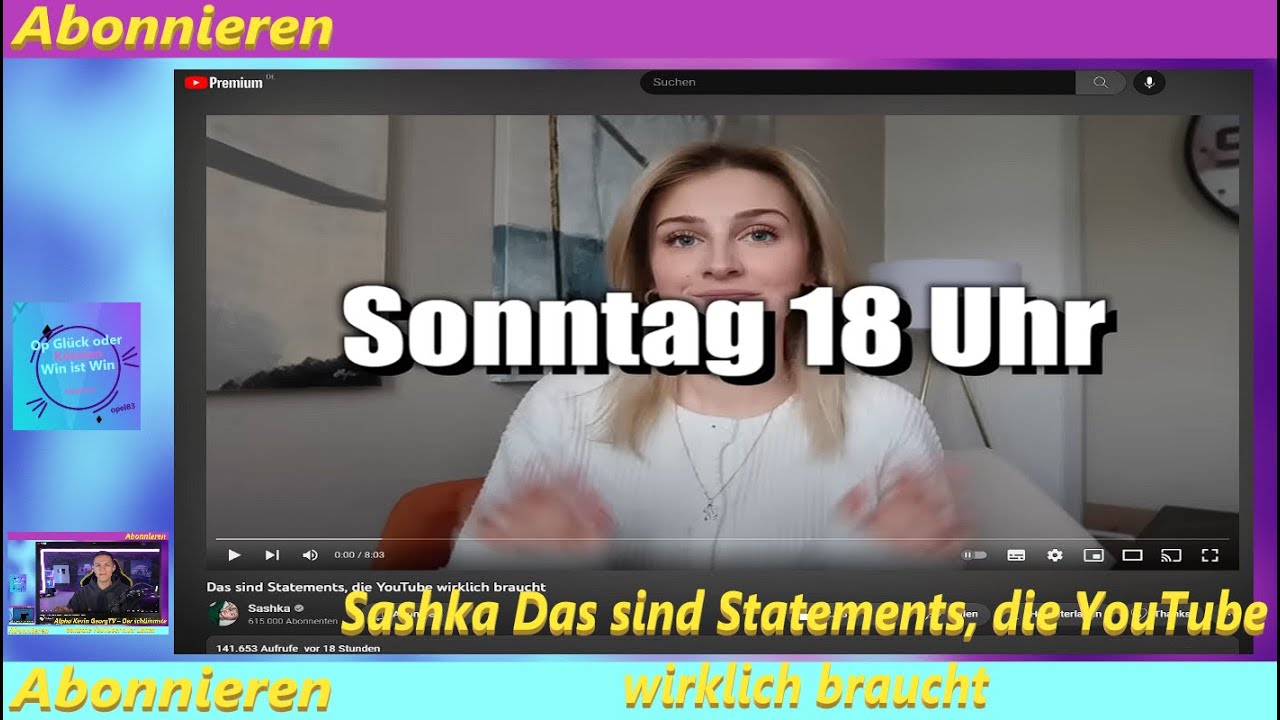 Sashka Das sind Statements, die YouTube wirklich braucht - YouTube