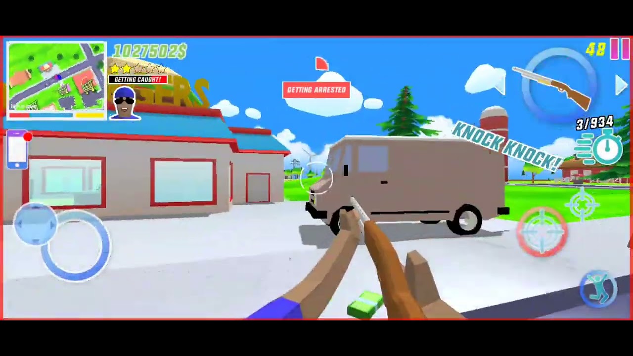 JACK VS RANCH IN PINK, AND ALL THE POLICE DUDE O'POLIS USING SHOTGUNS ...