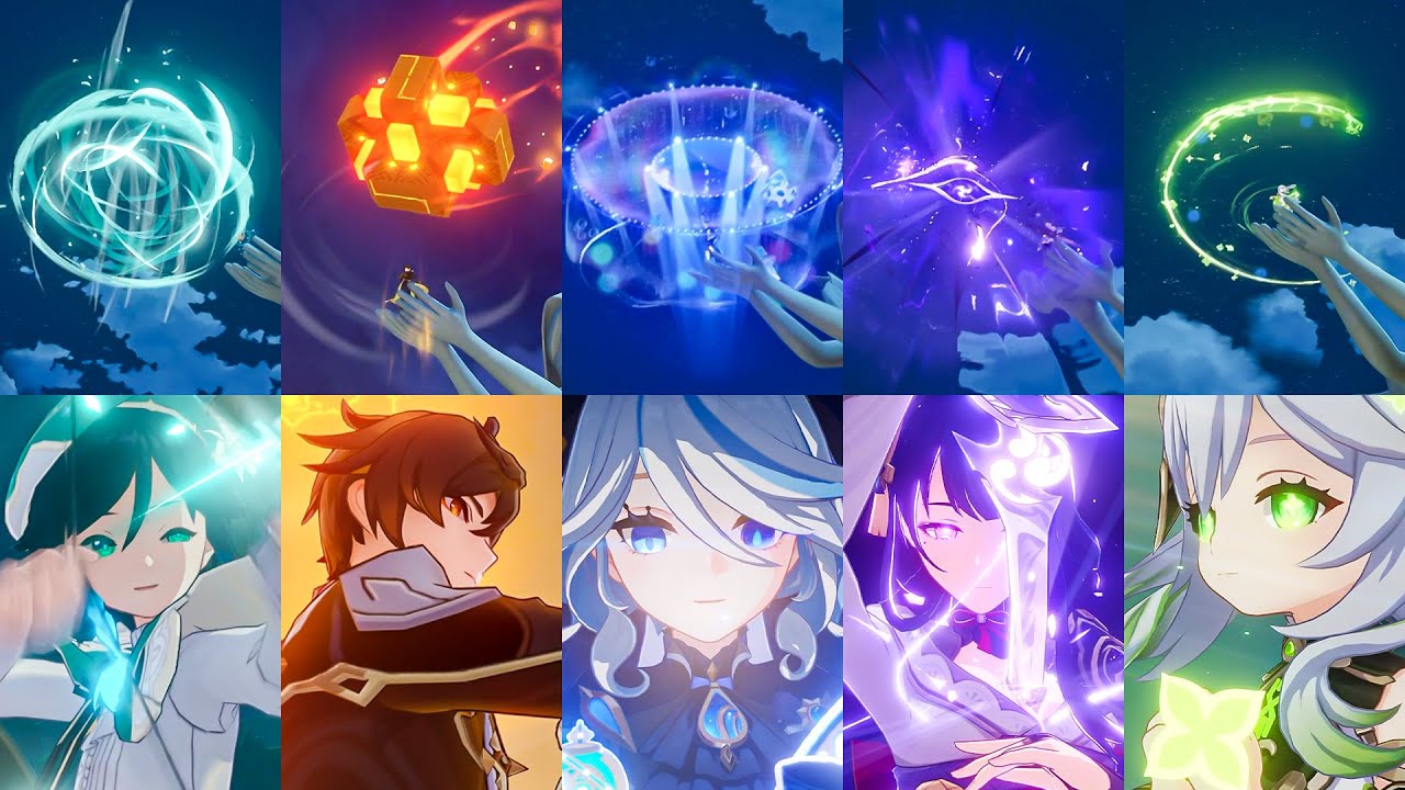 FURINA VS THE ARCHONS Far View Burst Animations Genshin Impact ...