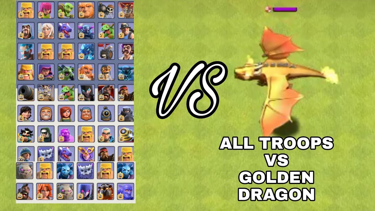 GOLDEN DRAGON VS ALL TROOPS | WHO WILL WIN | INTENSE FIGHT | CLASH OF ...