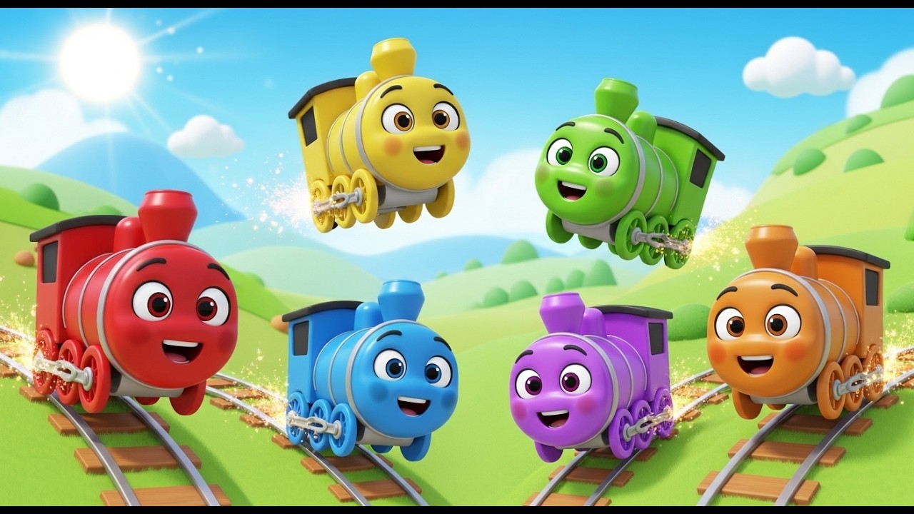 Six Little Toy Trains Clickity Clack | Fun Train Song & Counting for ...