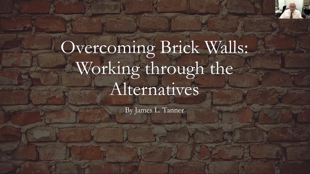 Overcoming Brick Walls: Working through the Alternatives - James Tanner ...