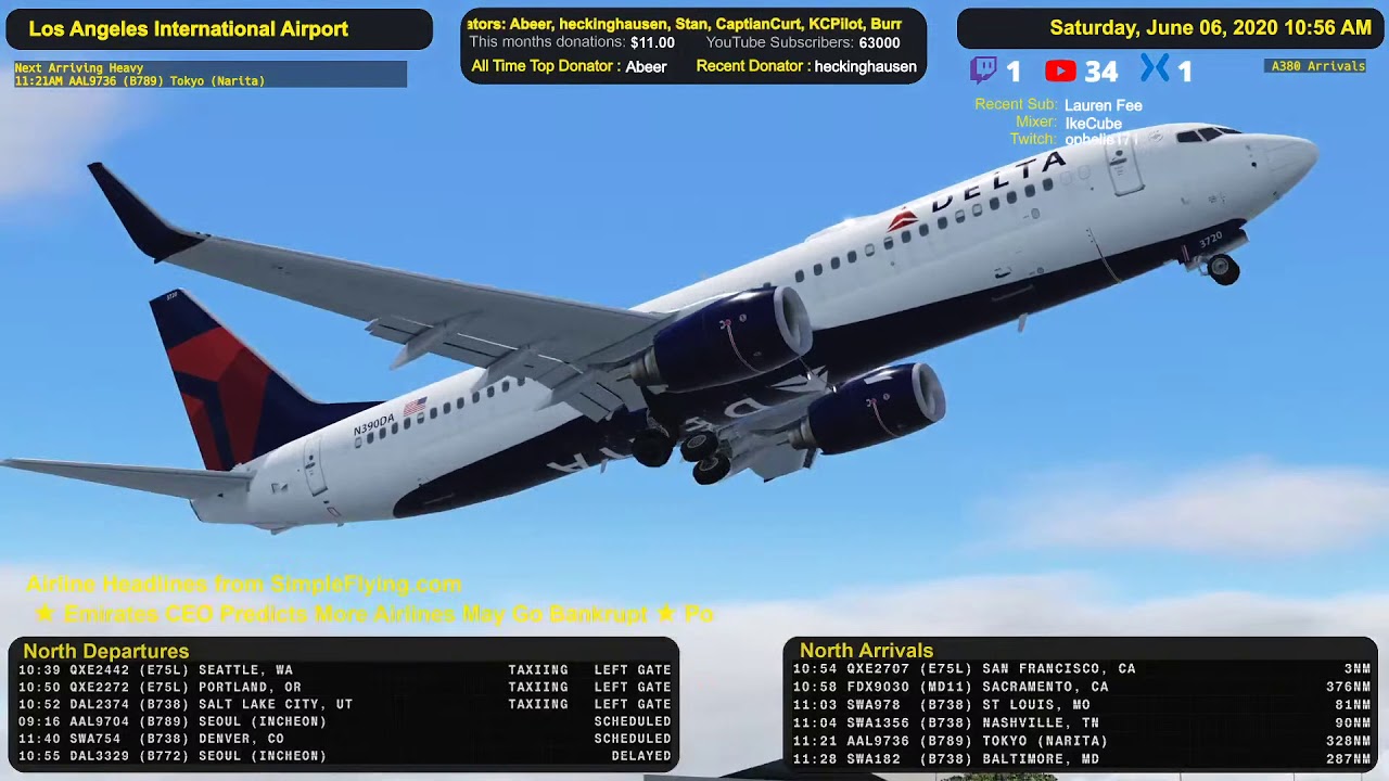 Delta 2374 using new 737 AI model from FSPXAI - YouTube