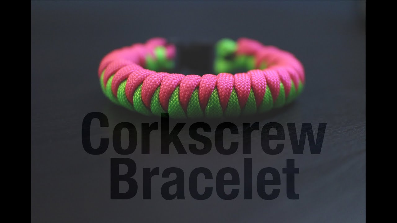 How To Make A Super Easy Corkscrew Paracord Bracelet - YouTube