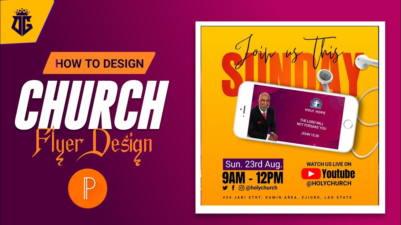 How to create a Modern and Simple Church Flyer | Flyer Design ...