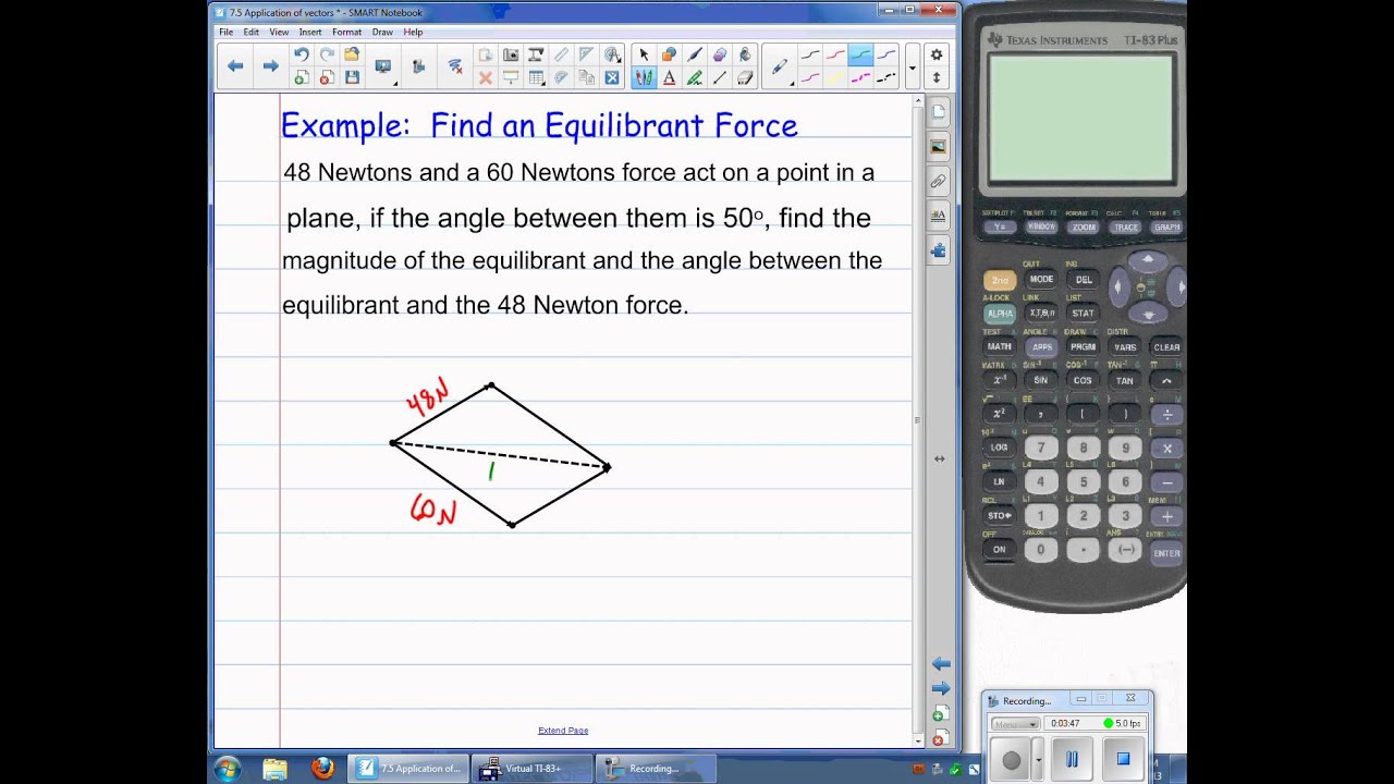 7.5 Example 1_Find an Equilibrant Force - YouTube
