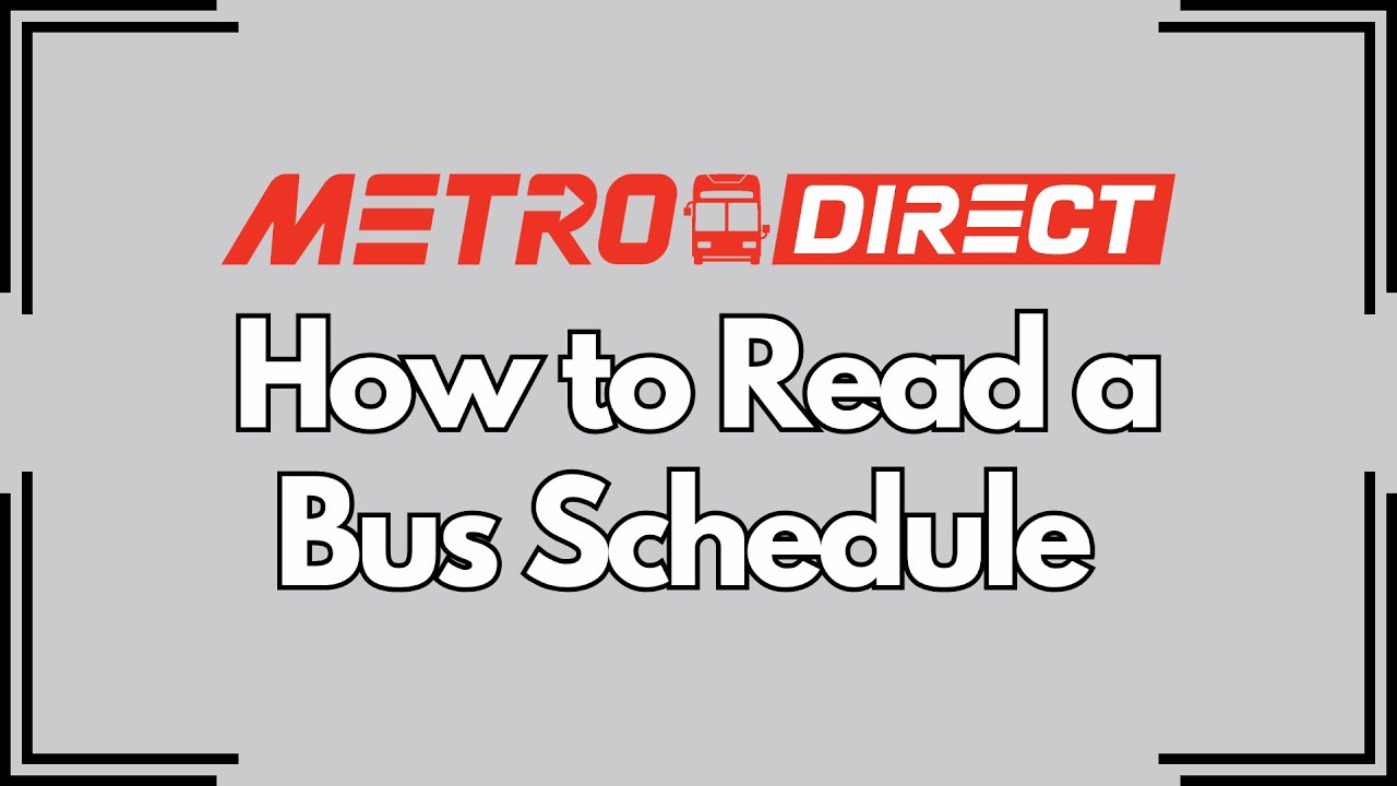 How to Read a Bus Schedule with Voiceover (Multi-Language Closed ...