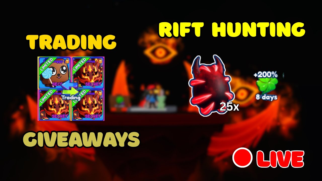 Bubble Gum Simulator Infinity TRADING/RIFT HUNTING/GIVEAWAYS - YouTube