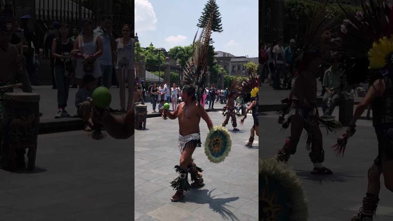 Ritual dancing of Aztecs in Mexico City Zocalo 2017 - YouTube