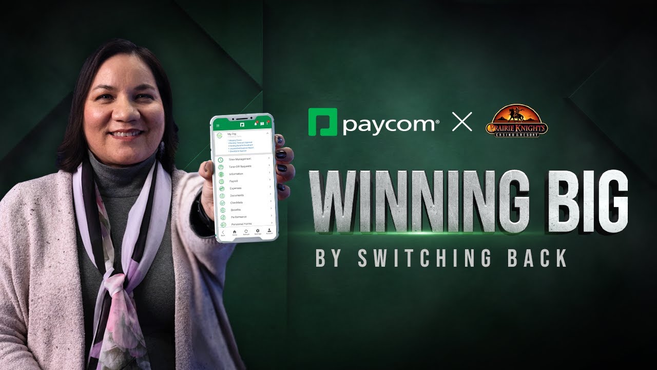 Paycom x Prairie Knights Casino: Winning Big by Switching Back - YouTube