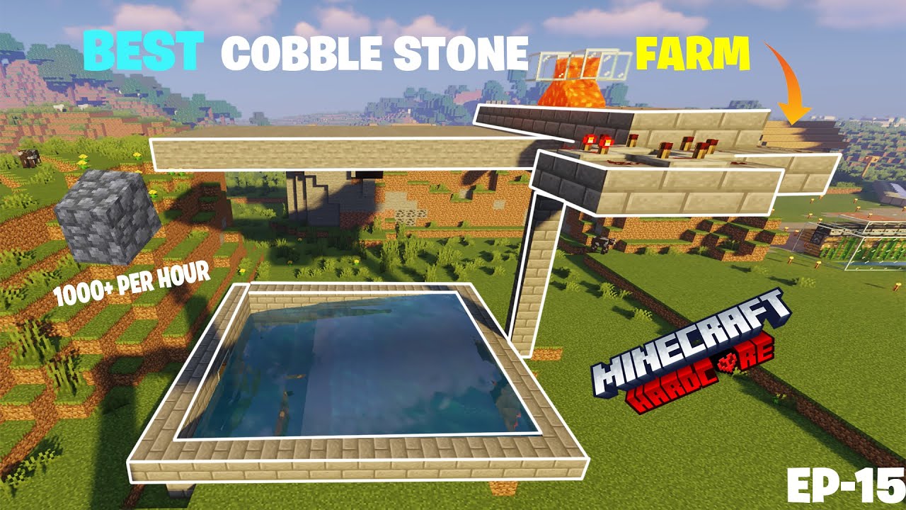 MINECRAFT: AUTOMATIC COBBLESTONE FARM | COBBLESTONE GENERATOR ...