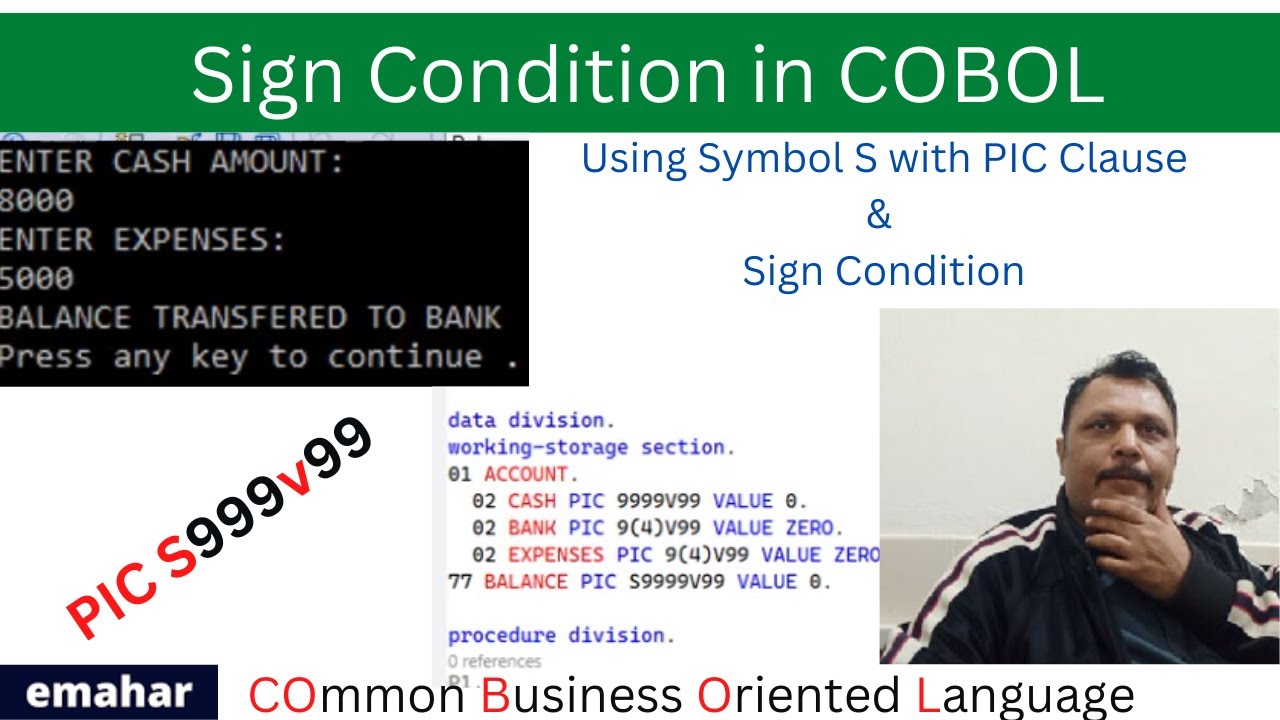 The Sign Condition | COBOL - YouTube
