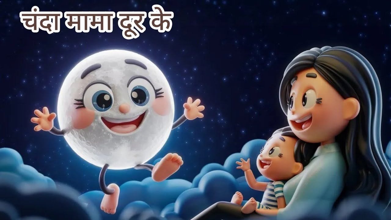 चंदा मामा दूर के | Chanda Mama Door Ke | Moon Song | Kid's Rhymes ...