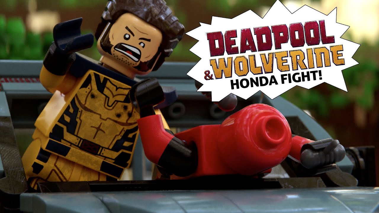 Deadpool and Wolverine Honda Fight ... in LEGO [Blender] - YouTube