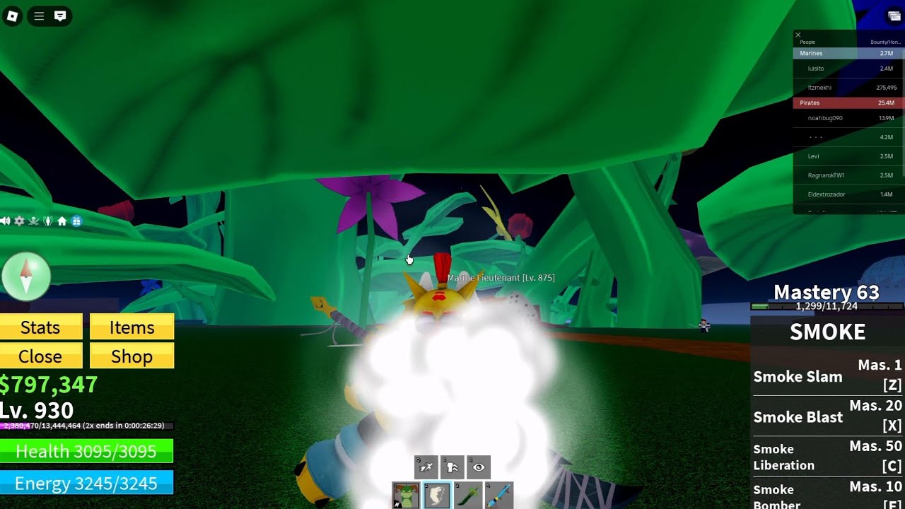 Roblox Blox fruits- Reviewing Smoke fruit. - YouTube