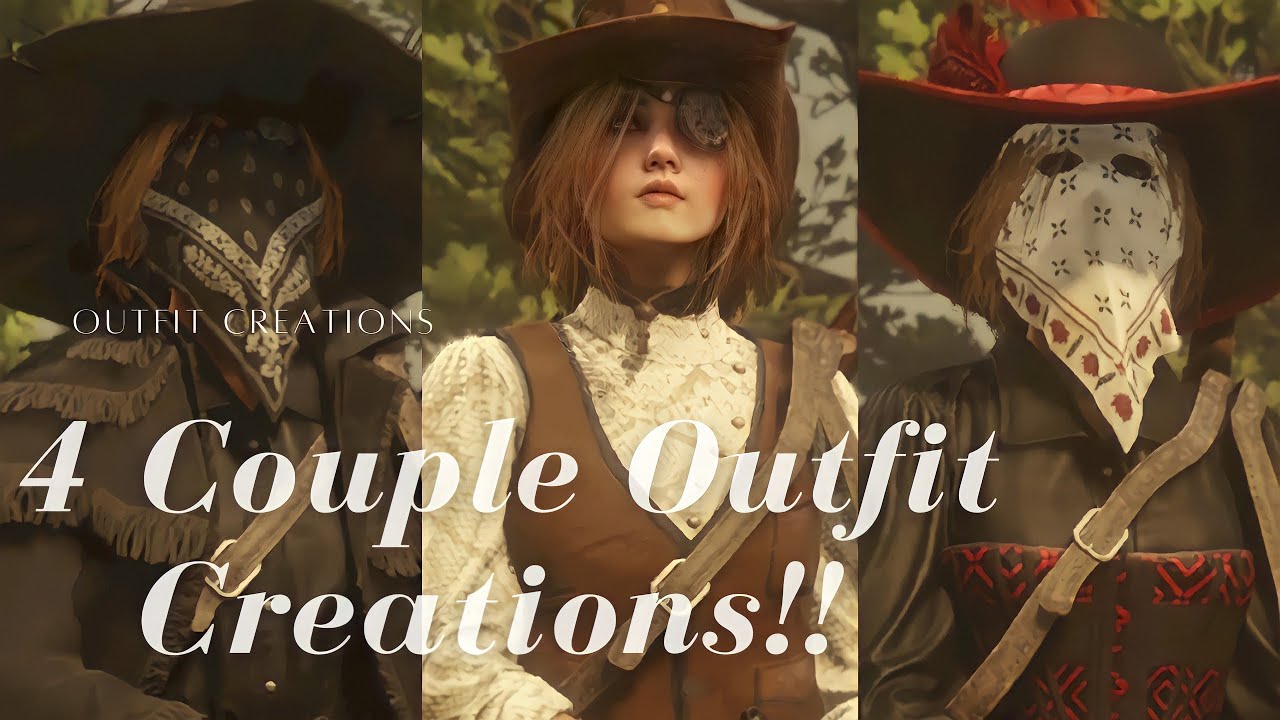 RDR2/ 4 Matching Female and Male Outfits /RDO - YouTube