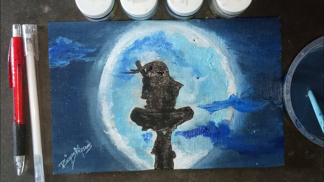 Drawing Itachi Uchiha (moon shadow) in wood | step-by-step | Naruto ...