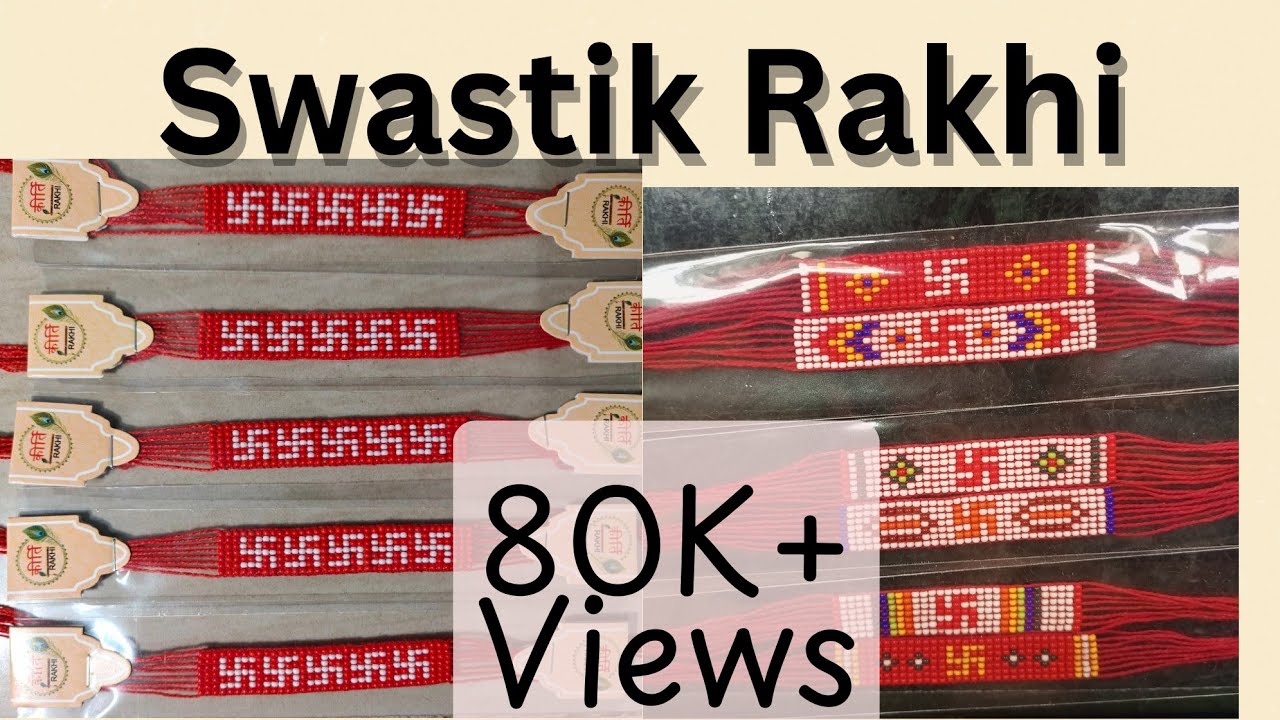 Easy Handmade PEARL Swastik Rakhi in hindi | Sakhiya rakhi | In just 15 ...